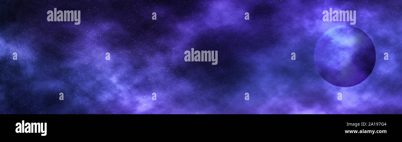 Discovery in astronomy, cosmic abstract and future technology concept ...