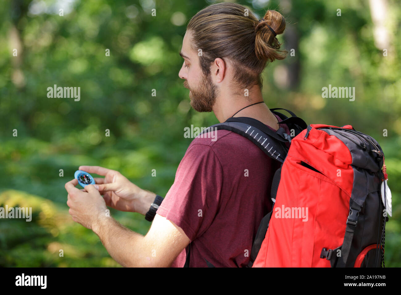lost man in the woods Stock Photo - Alamy