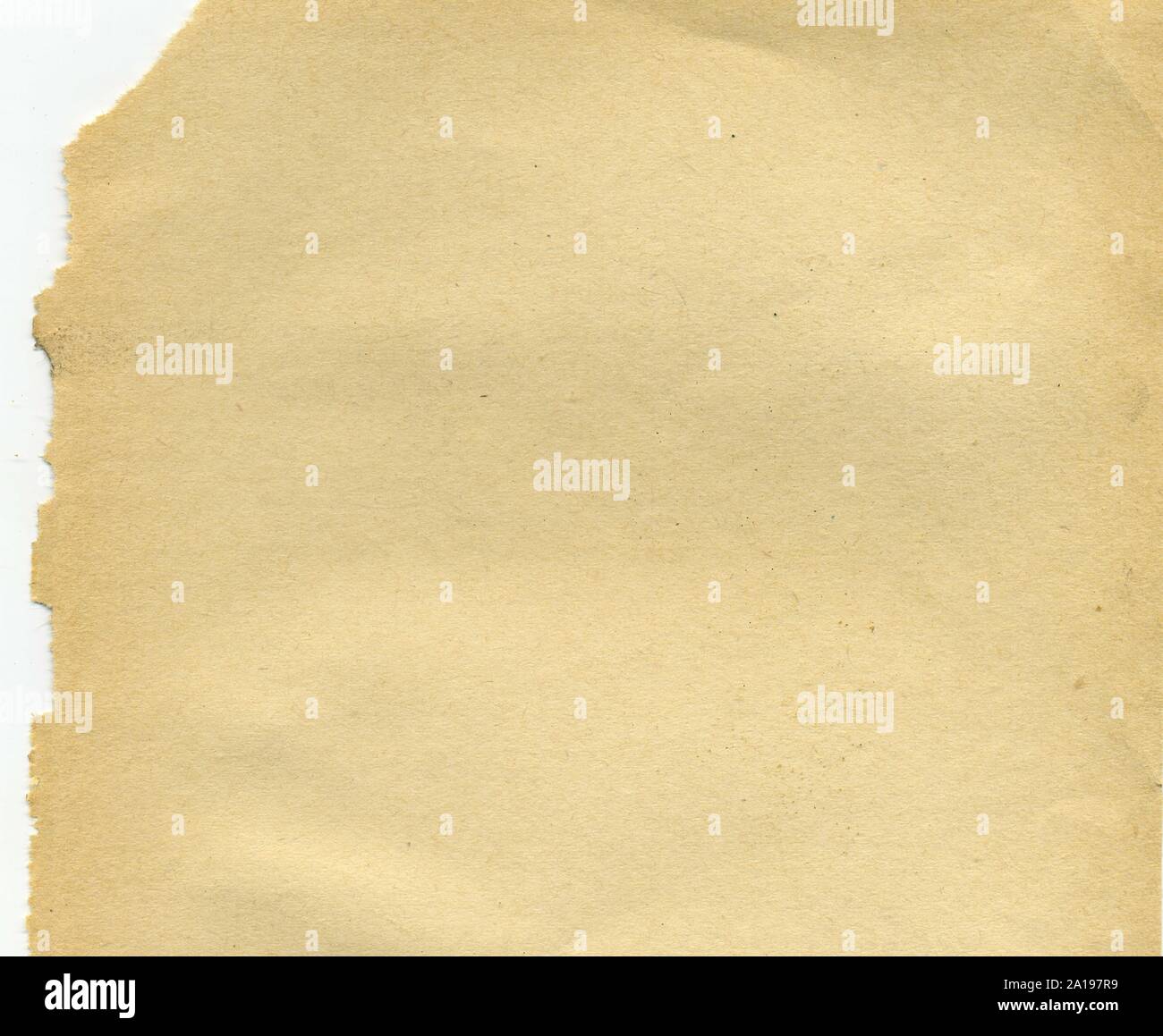 Vintage yellow paper sheet on white background Stock Photo - Alamy