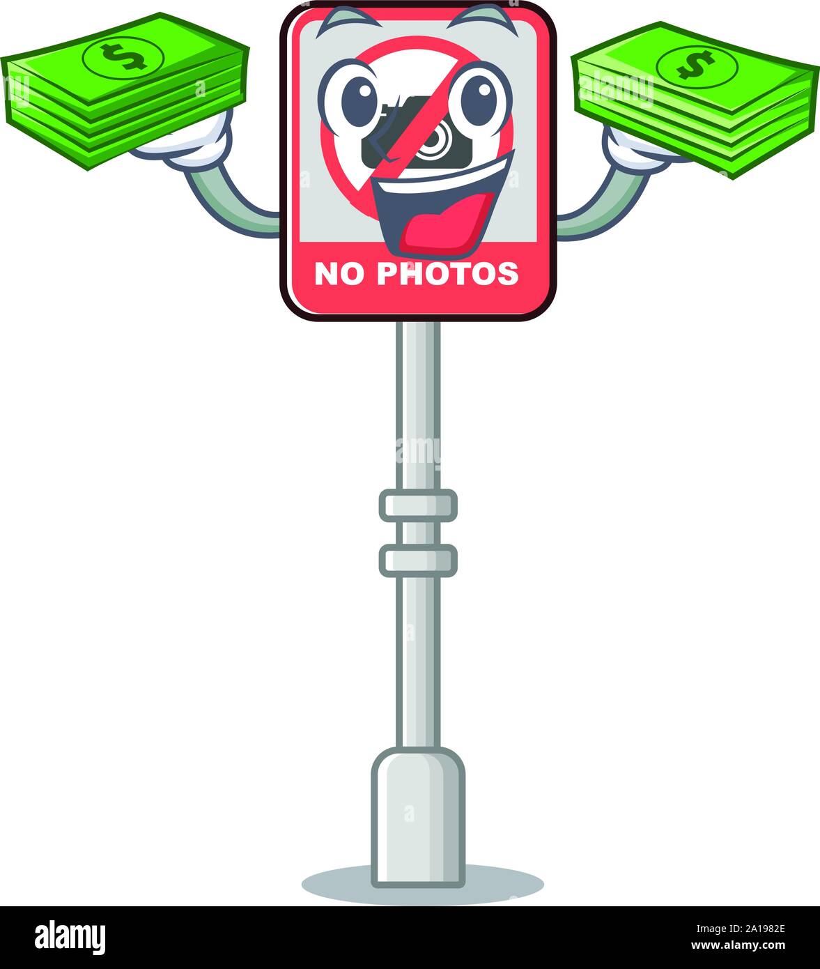 With money bag no camera isolated with the cartoon Stock Vector Image ...