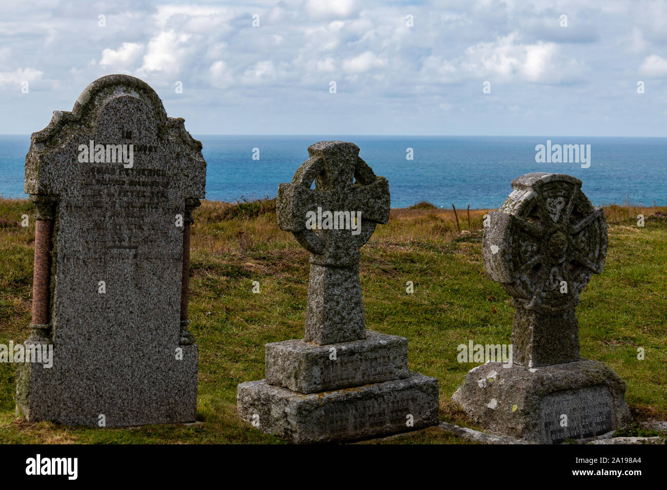 Three Graves on the Clifftop Stock Photo - Alamy