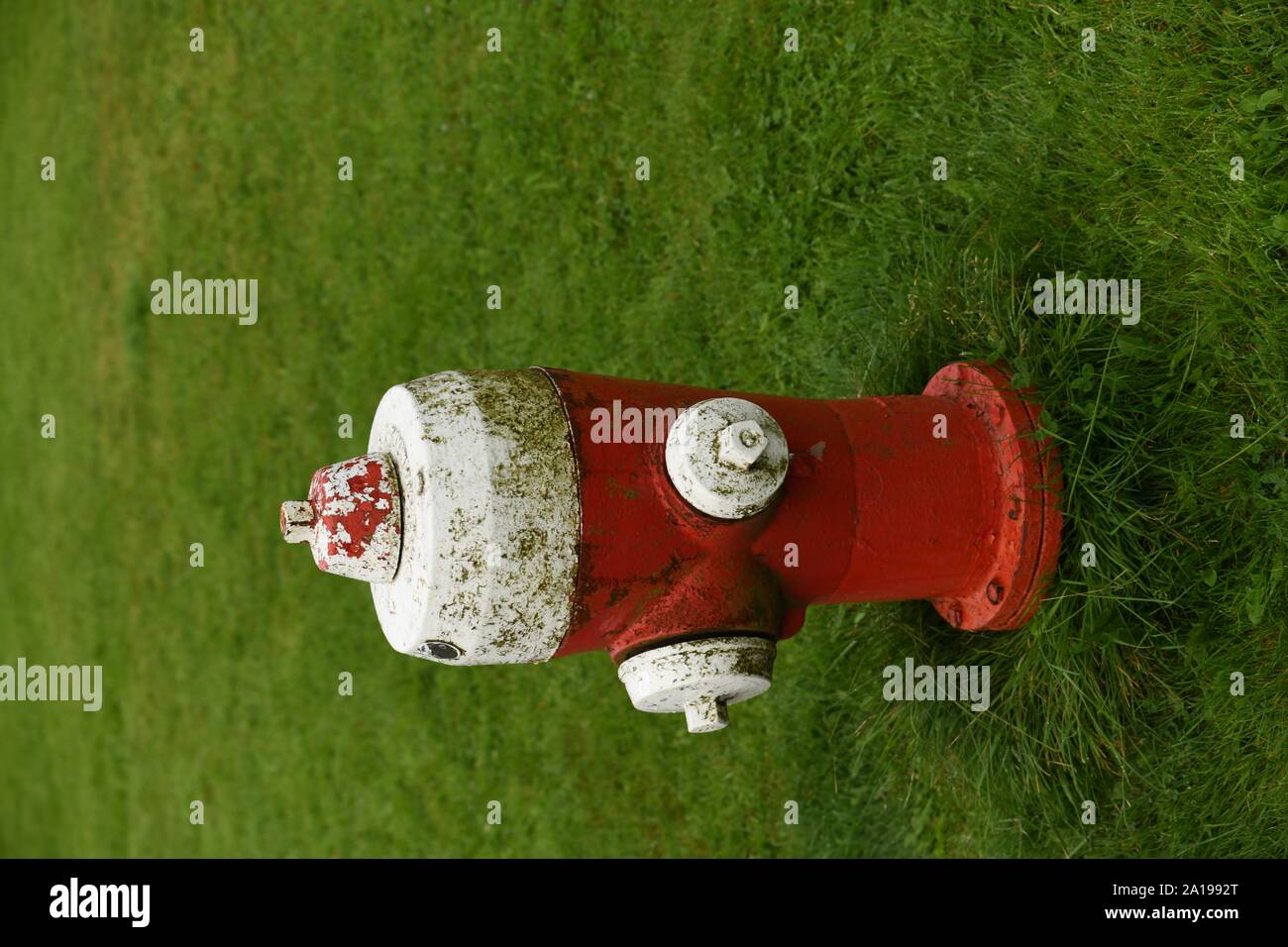 american fire hydrants placed in open field to secure the neighboured ...