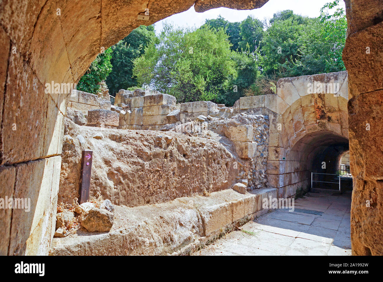 The Palace of Agrippa II from the first century CE, Remains of the main ...