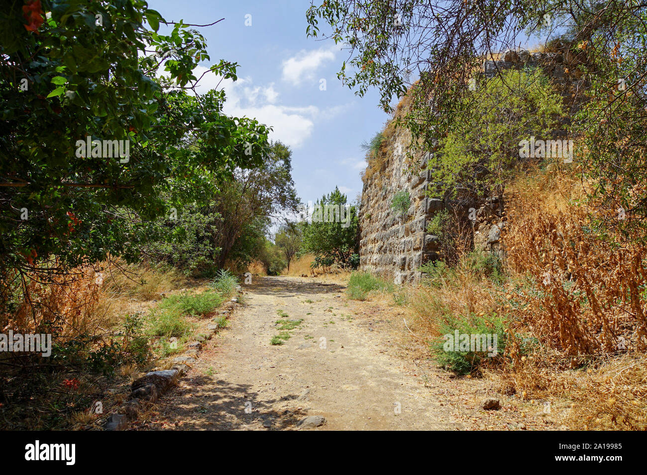 A deserted mosque at the Hermon Stream Nature reserve (Banias) Golan ...