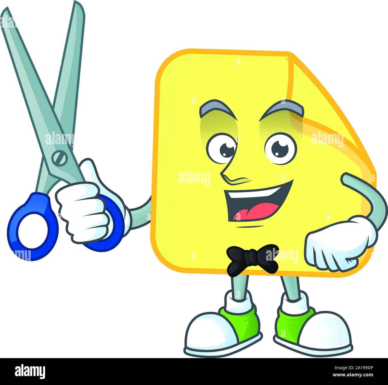 Barber rounded sticker paper cartoon with mascot Stock Vector Image ...
