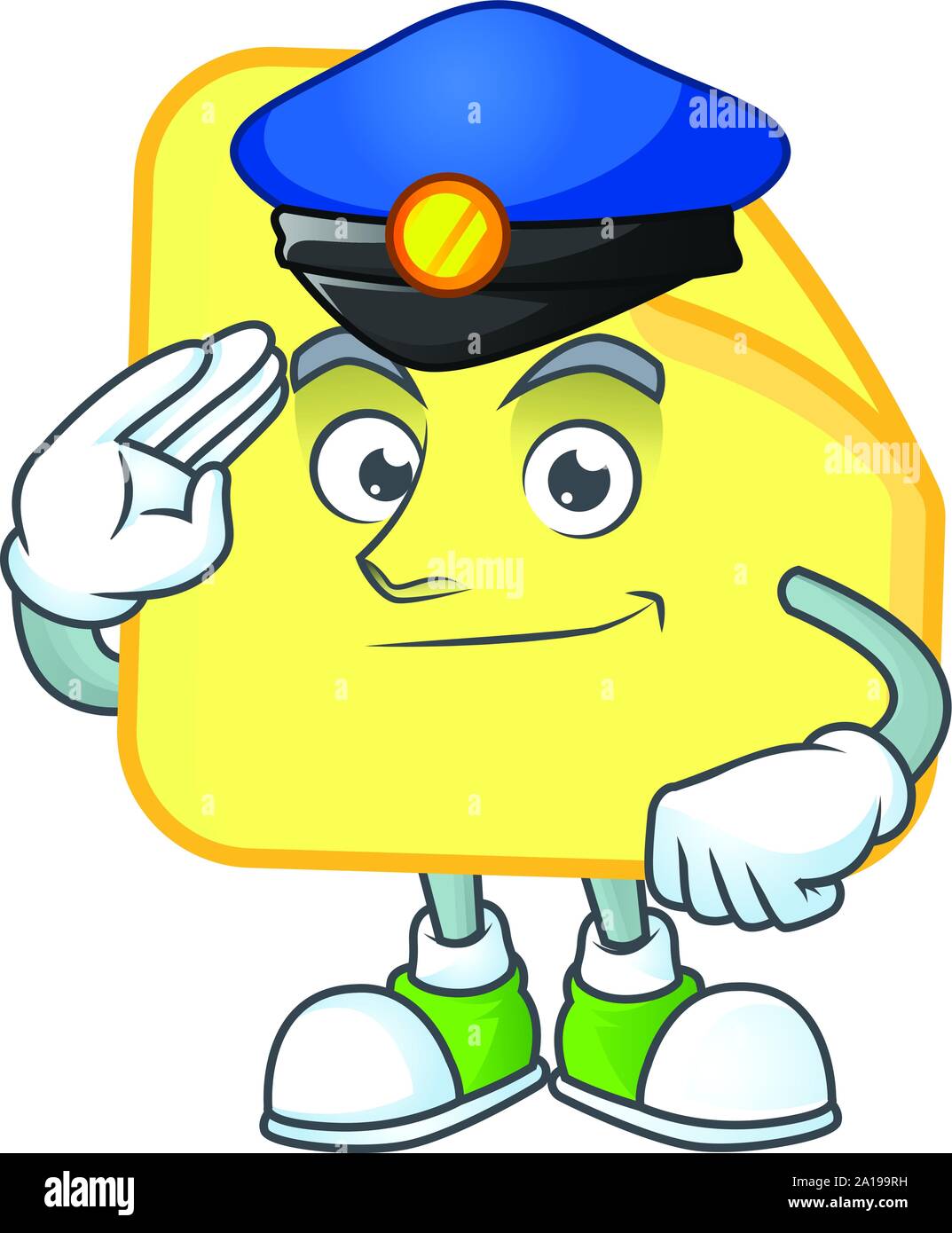 Police rounded sticker paper cartoon with mascot Stock Vector Image ...