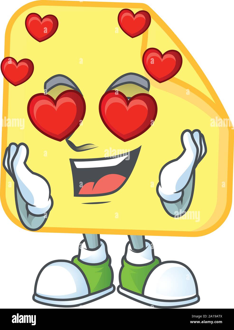 In love rounded sticker paper cartoon character style Stock Vector ...