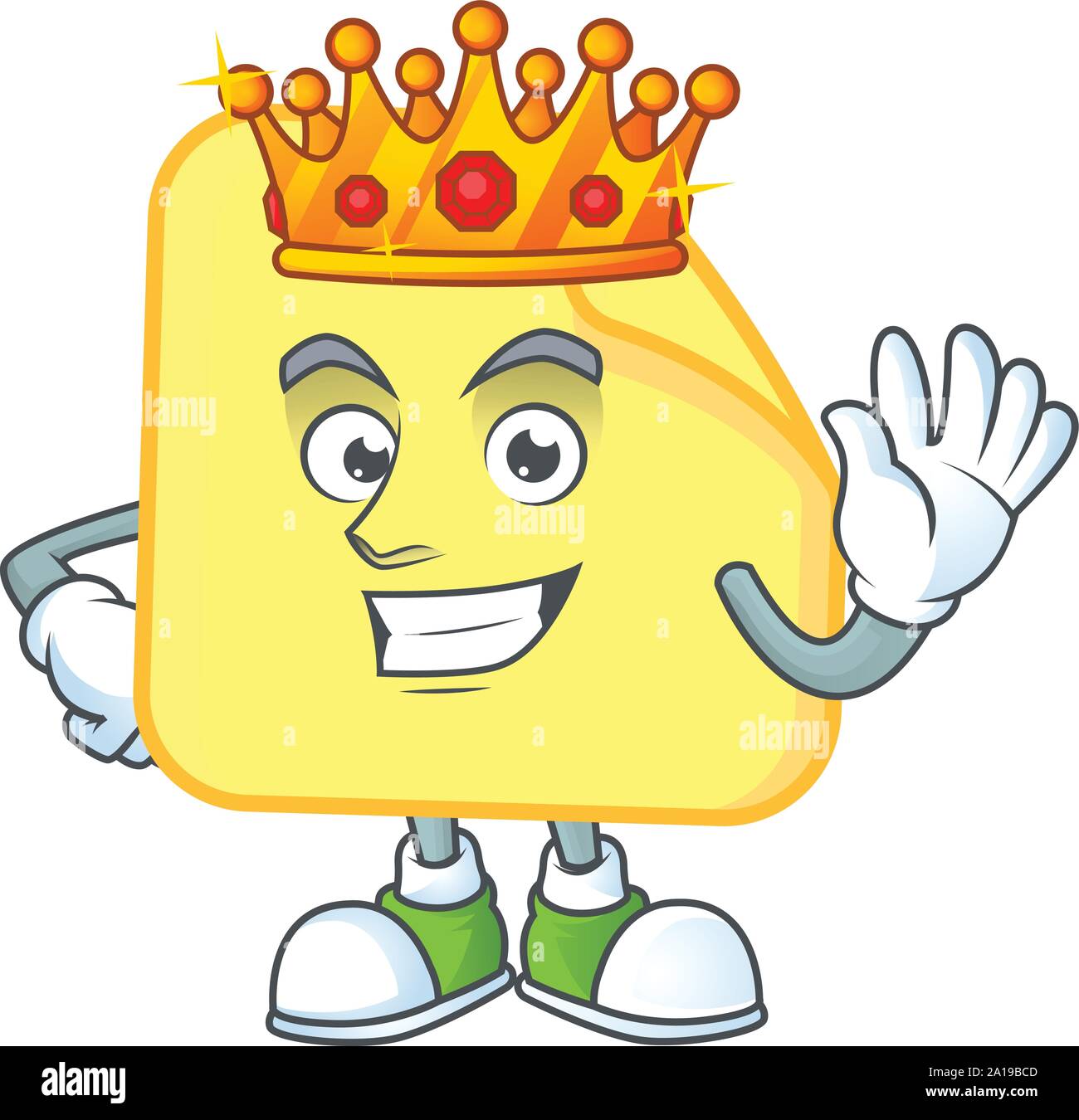 King rounded sticker paper on white background Stock Vector Image & Art ...