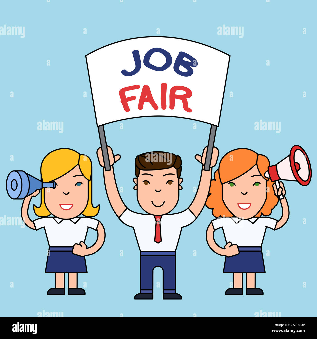 Conceptual hand writing showing Job Fair. Concept meaning An event ...