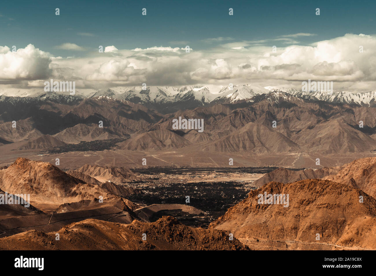 Landscape photograph of Leh, India from high altitude Stock Photo - Alamy
