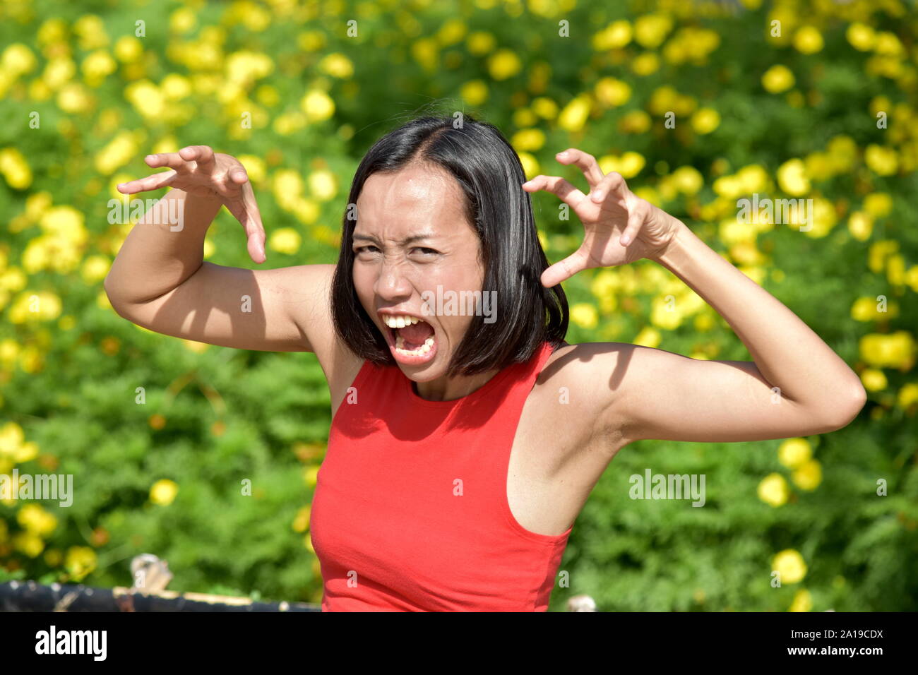 An Intimidating Filipina Female Woman Stock Photo - Alamy