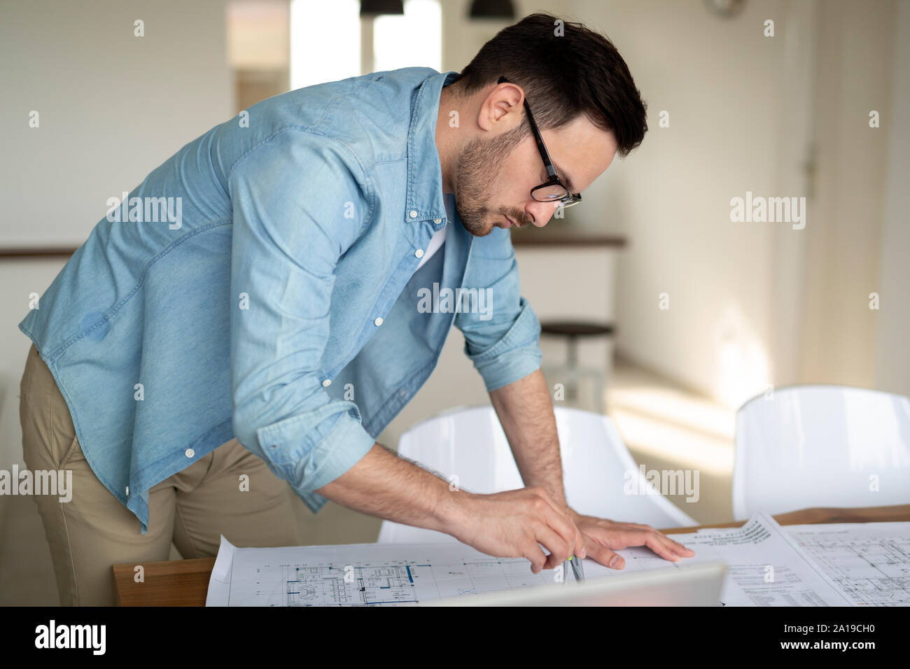 Architect drawing table hi-res stock photography and images - Alamy
