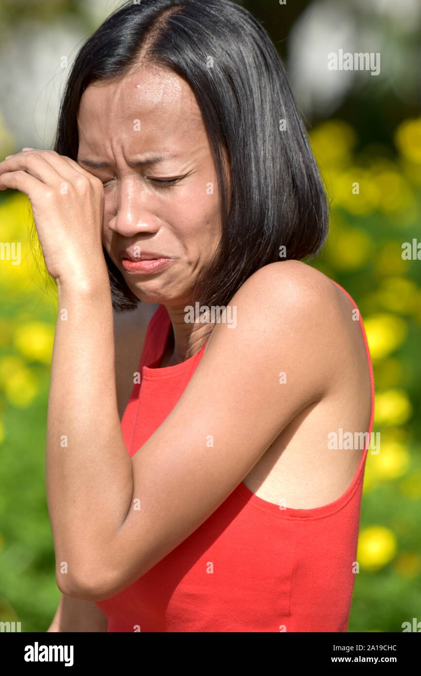 Older woman crying asian hi-res stock photography and images - Alamy
