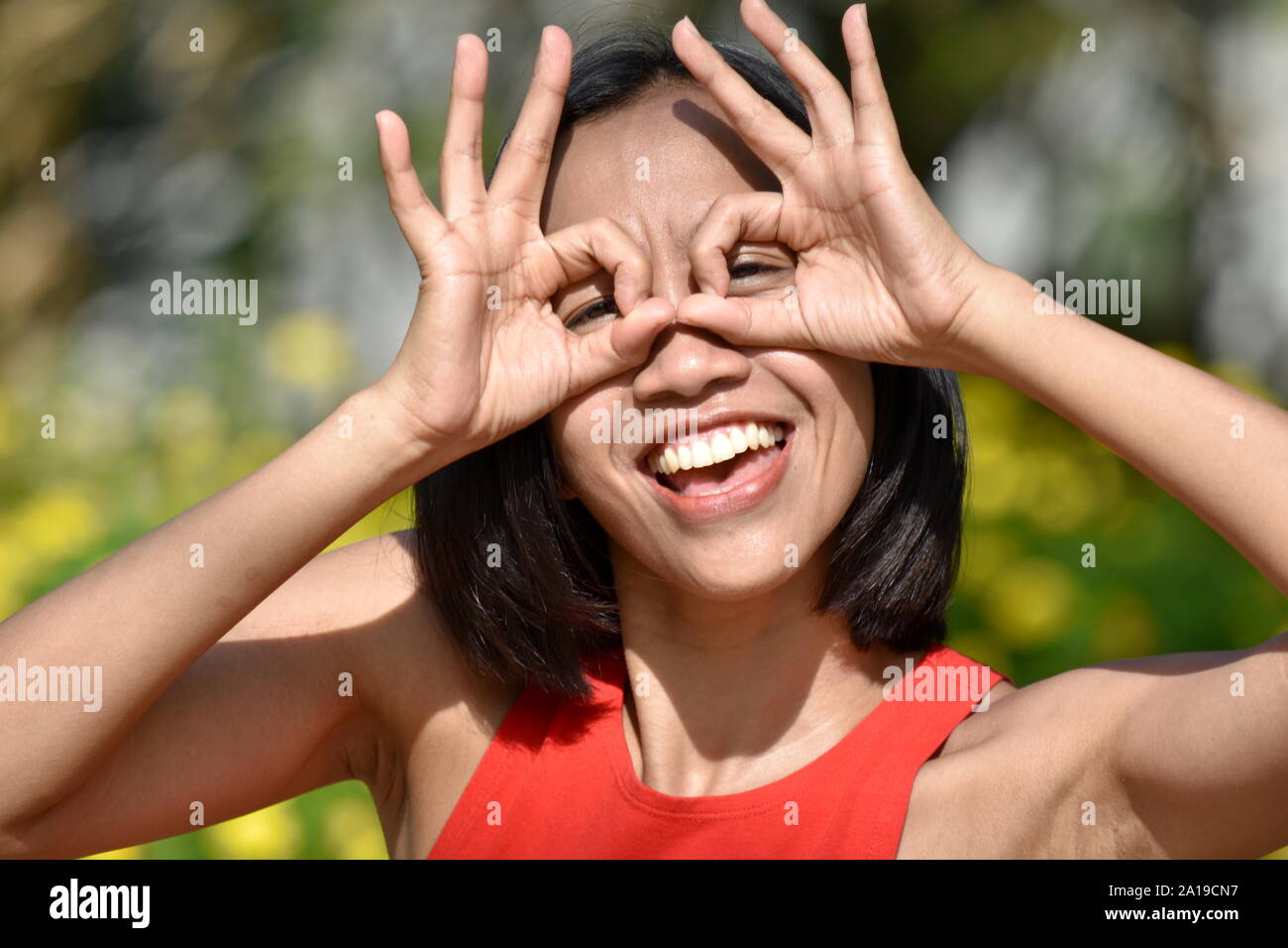 A Filipina Female Searching Stock Photo - Alamy