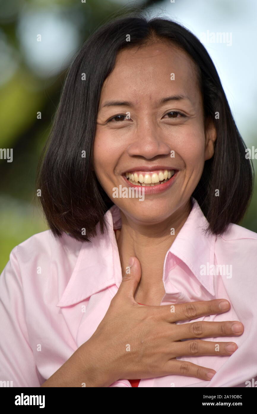 Appreciative beautiful asian woman hi-res stock photography and images ...