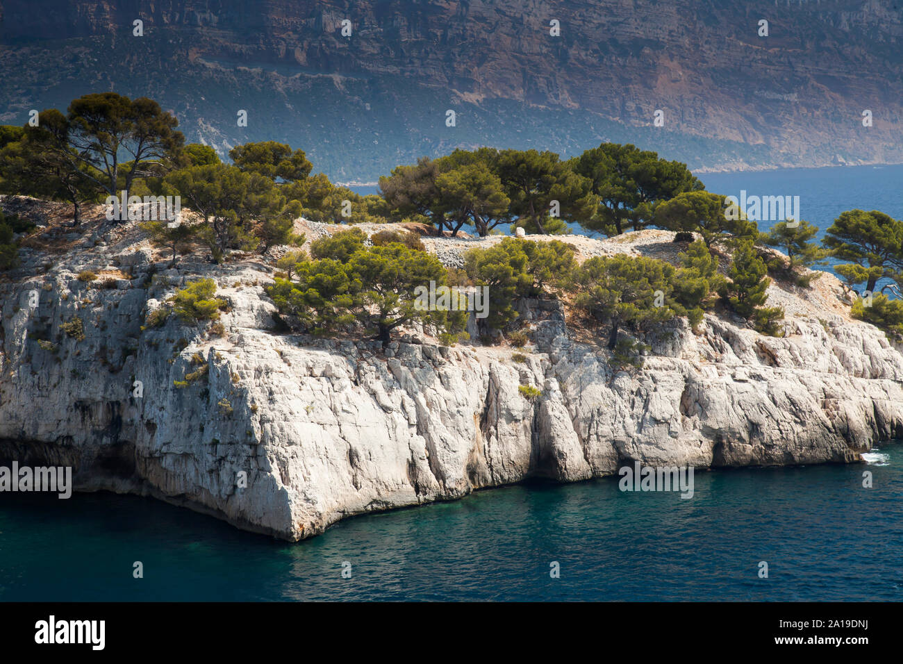 Rocky coast at Port Pin, Calanque de Port Pin, Provence, France, Europe ...