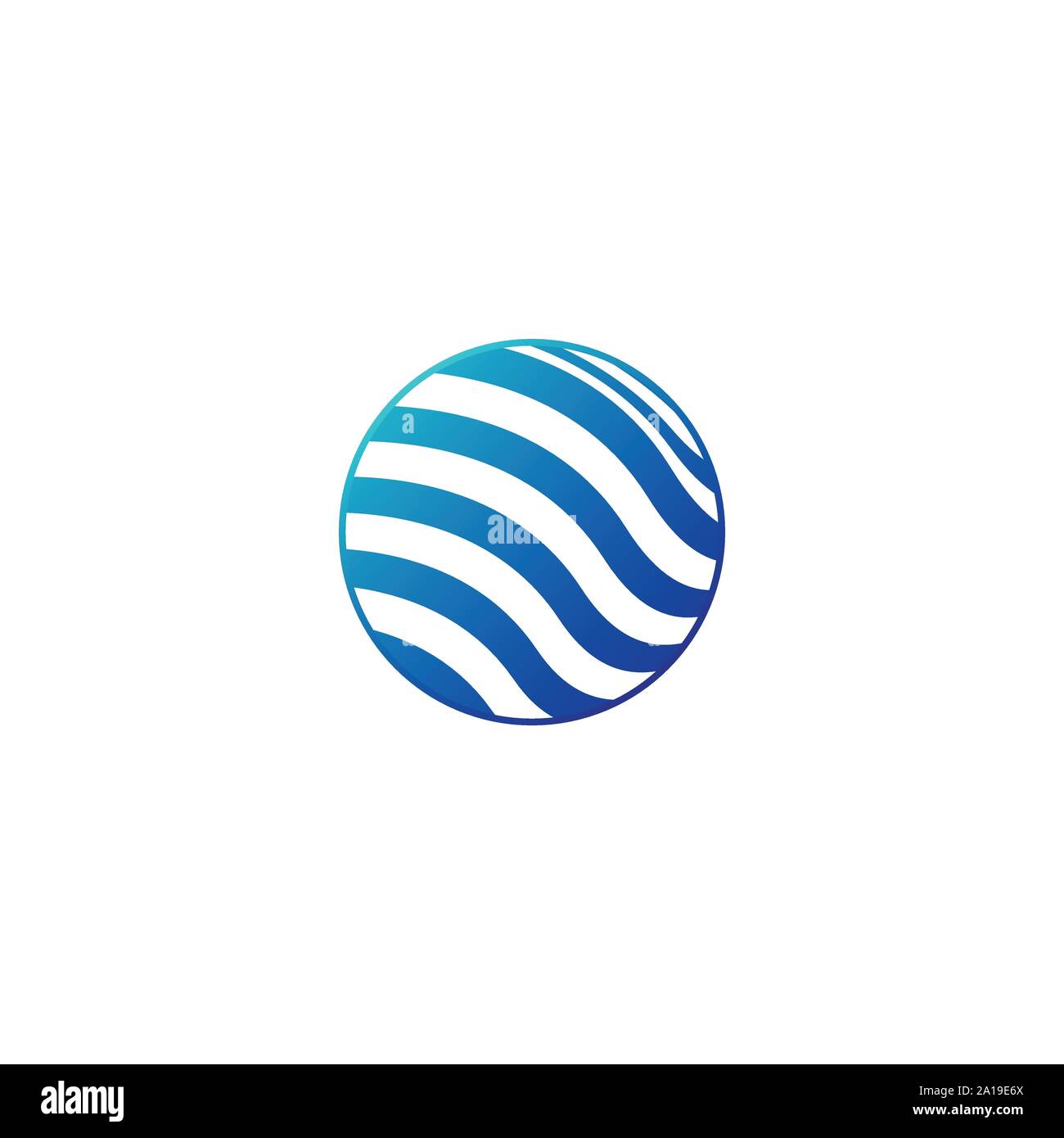 Abstract wavy round conceptual Logo in circle shape. Perfect for your ...