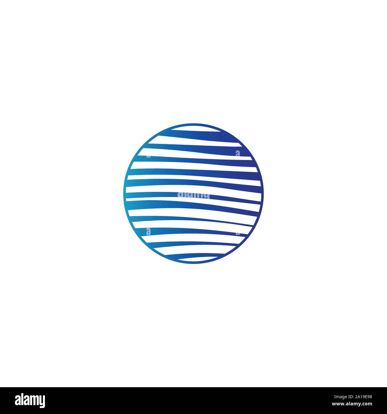 Abstract wavy round conceptual Logo in circle shape. Perfect for your ...