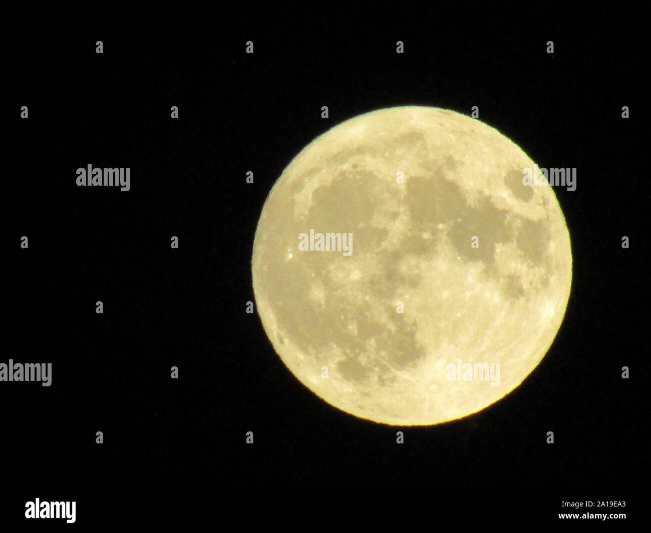 Full moon reflecting the light from the sun in a clear night Stock ...