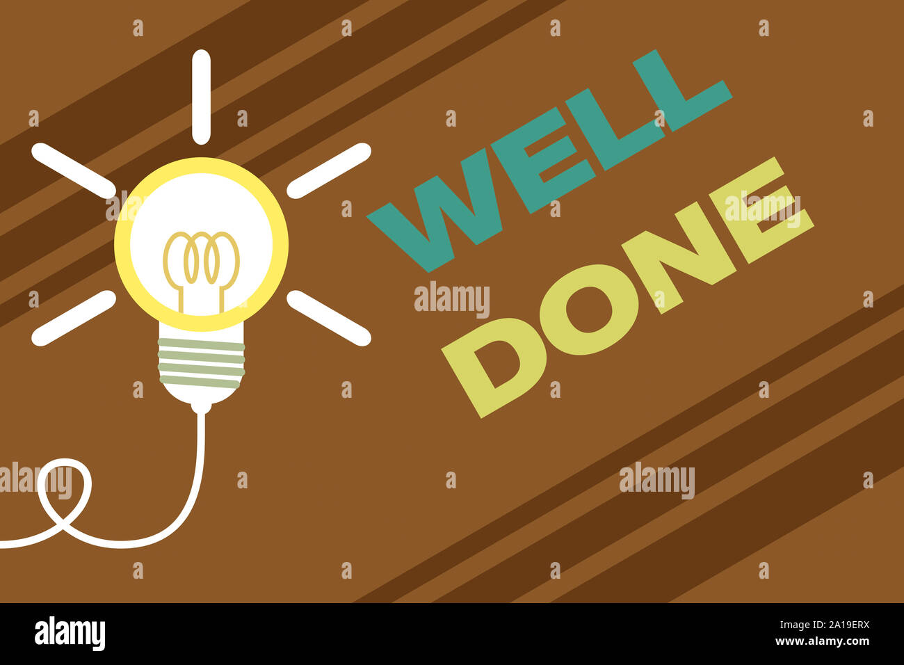 Conceptual hand writing showing Well Done. Concept meaning Peform ...