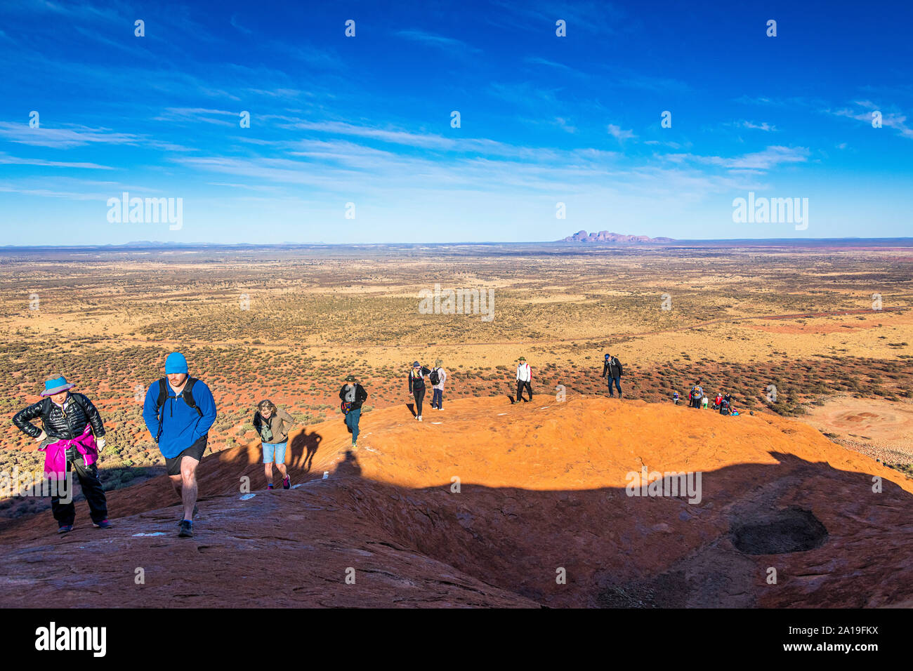 Uluru, NT, Australia. 21st Sep 19. Crowds flock to climb Uluru prior to ...