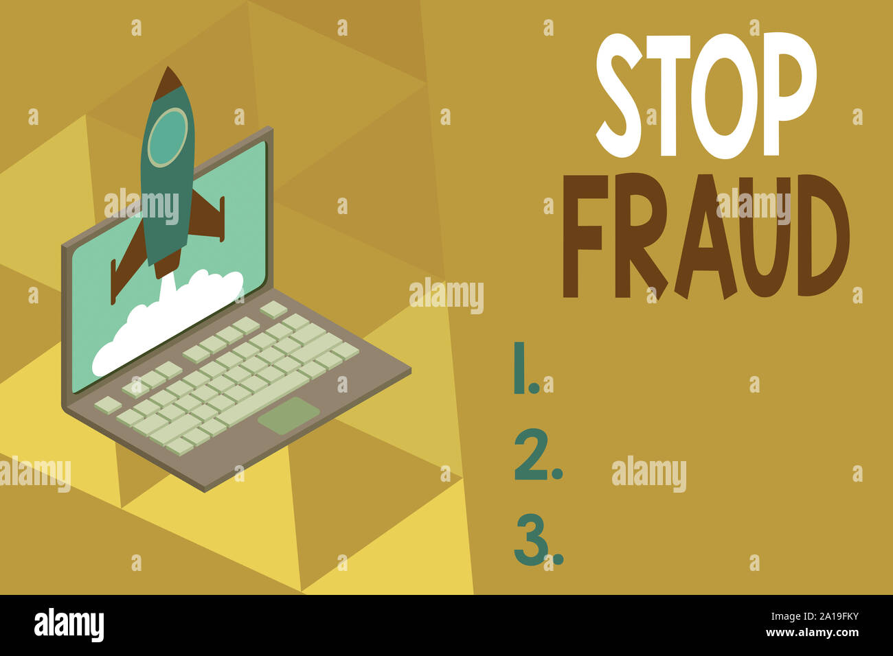 Writing note showing Stop Fraud. Business concept for campaign advices ...