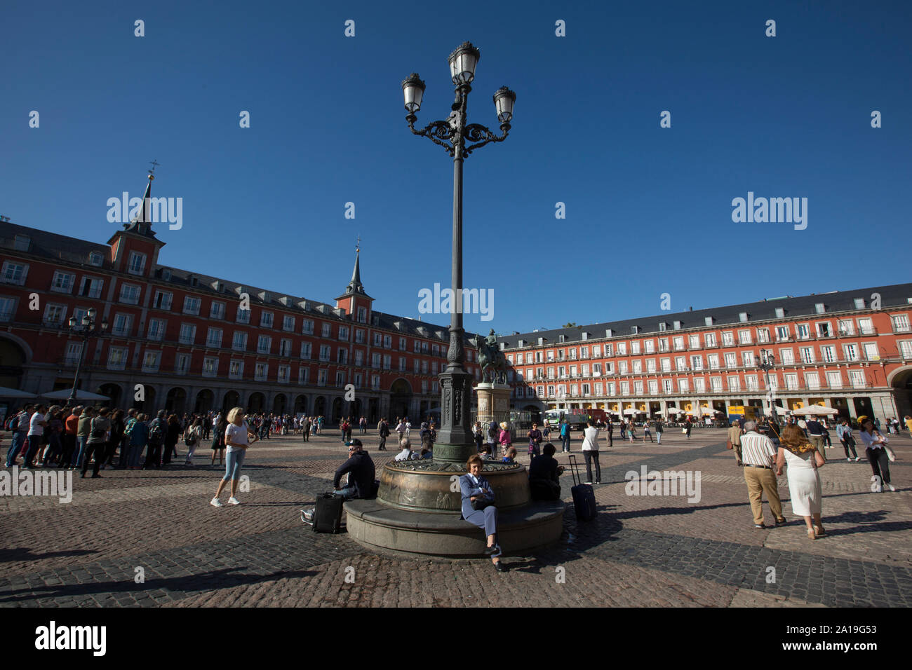 Plaza Mayor, main square in the heart of Madrid, capital of Spain ...