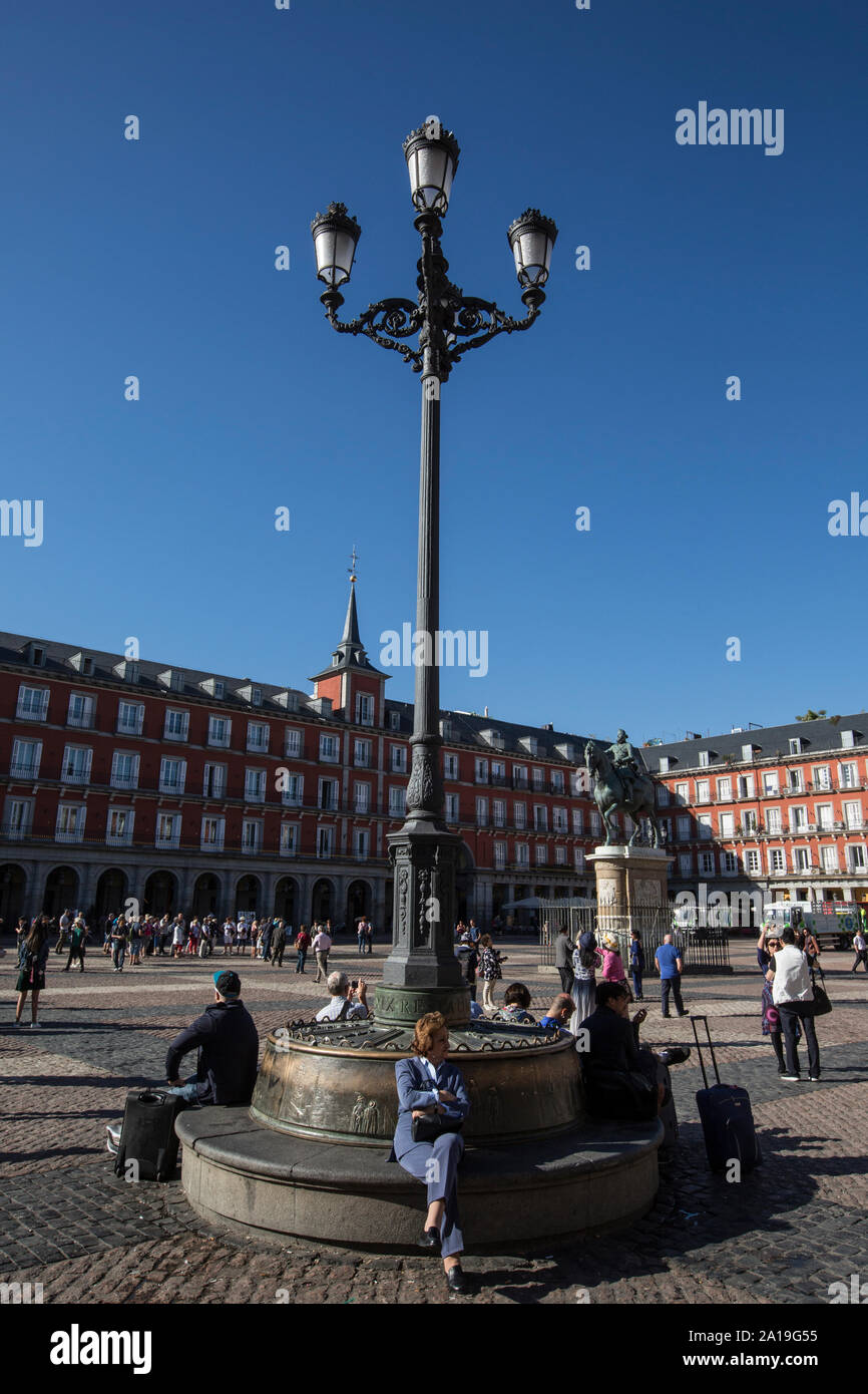 Plaza Mayor, main square in the heart of Madrid, capital of Spain ...