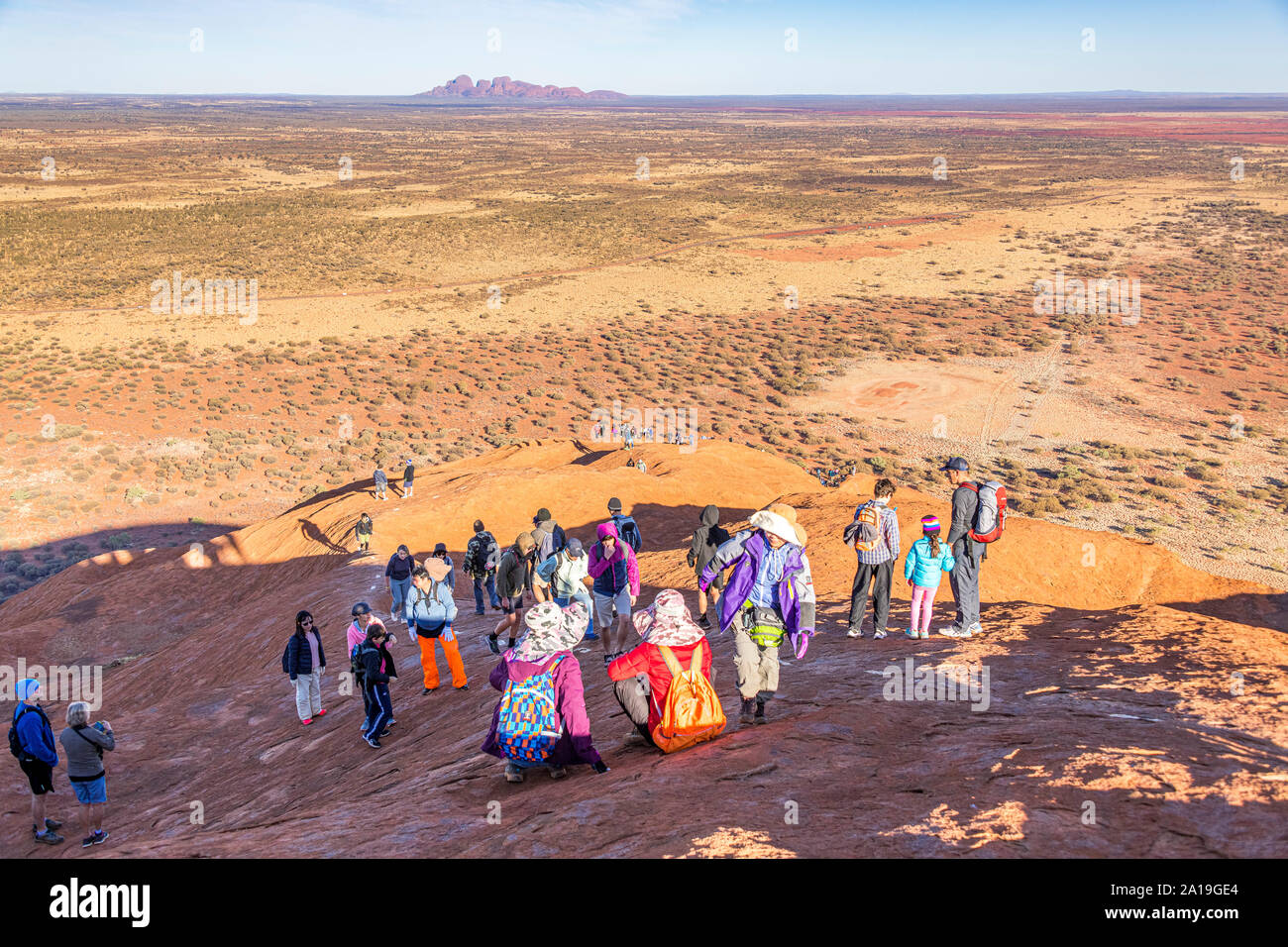 Uluru, NT, Australia. 21st Sep 19. Crowds flock to climb Uluru prior to ...