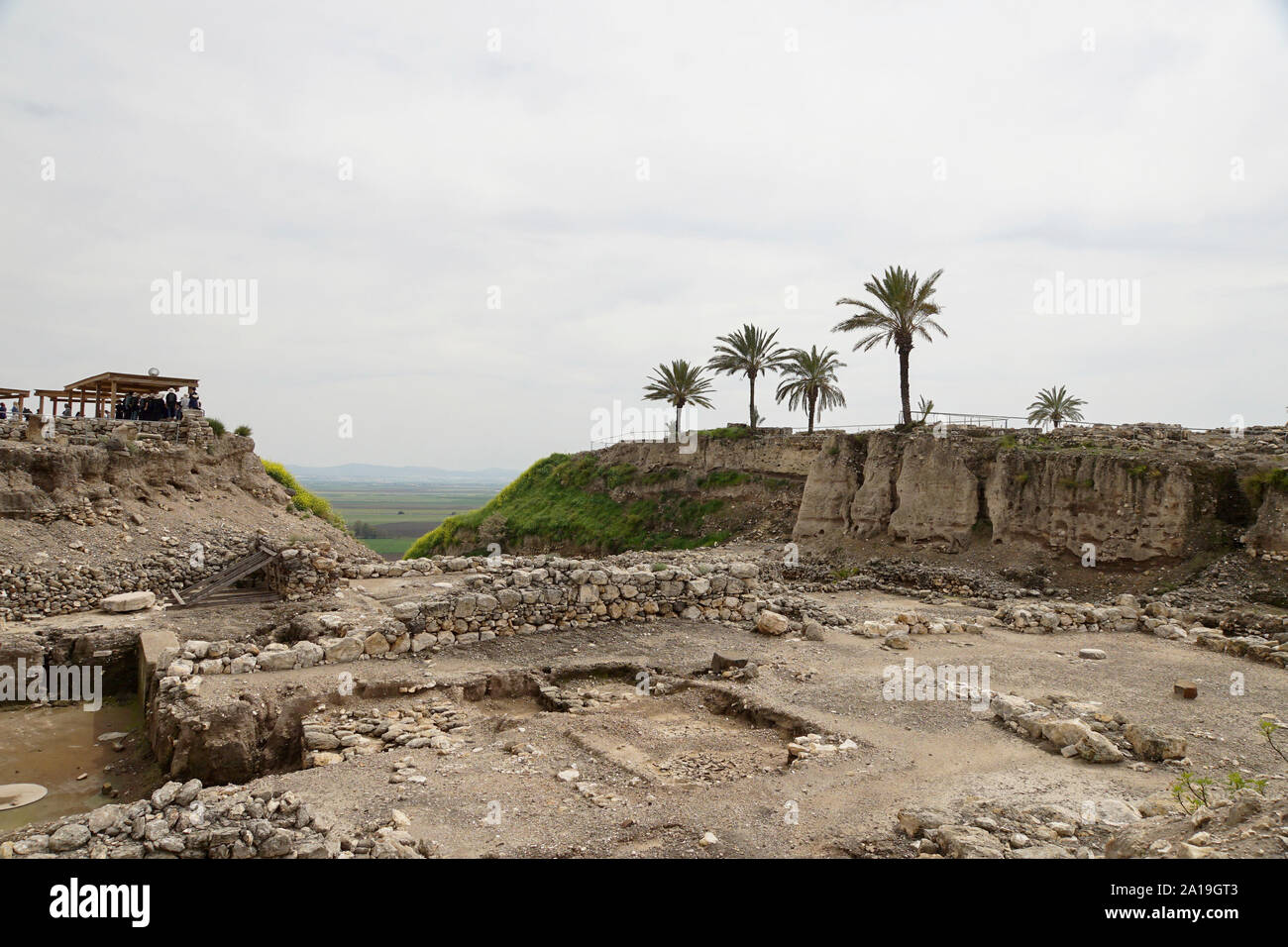 Israel, Jezreel Valley, Tel Megiddo National park, The sacred area with ...