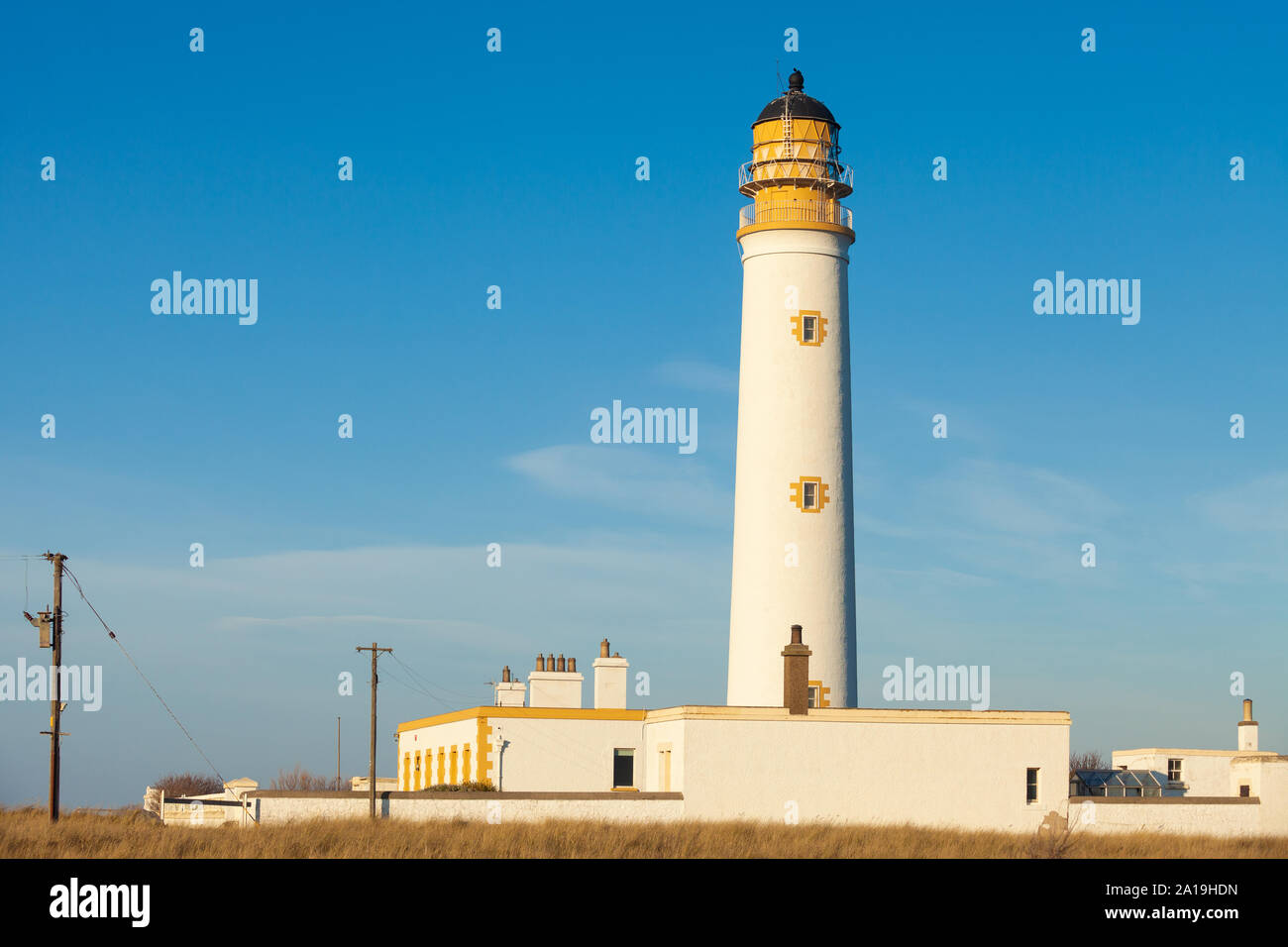 Barns Ness Lighthouse near Dunbar Scotland Stock Photo - Alamy