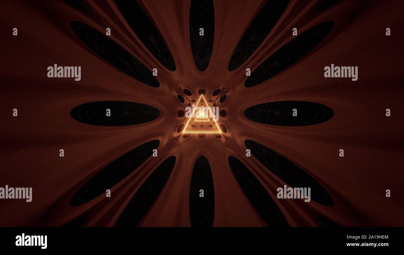 glowing triangle wireframe design 3d illustration background wallpaper ...