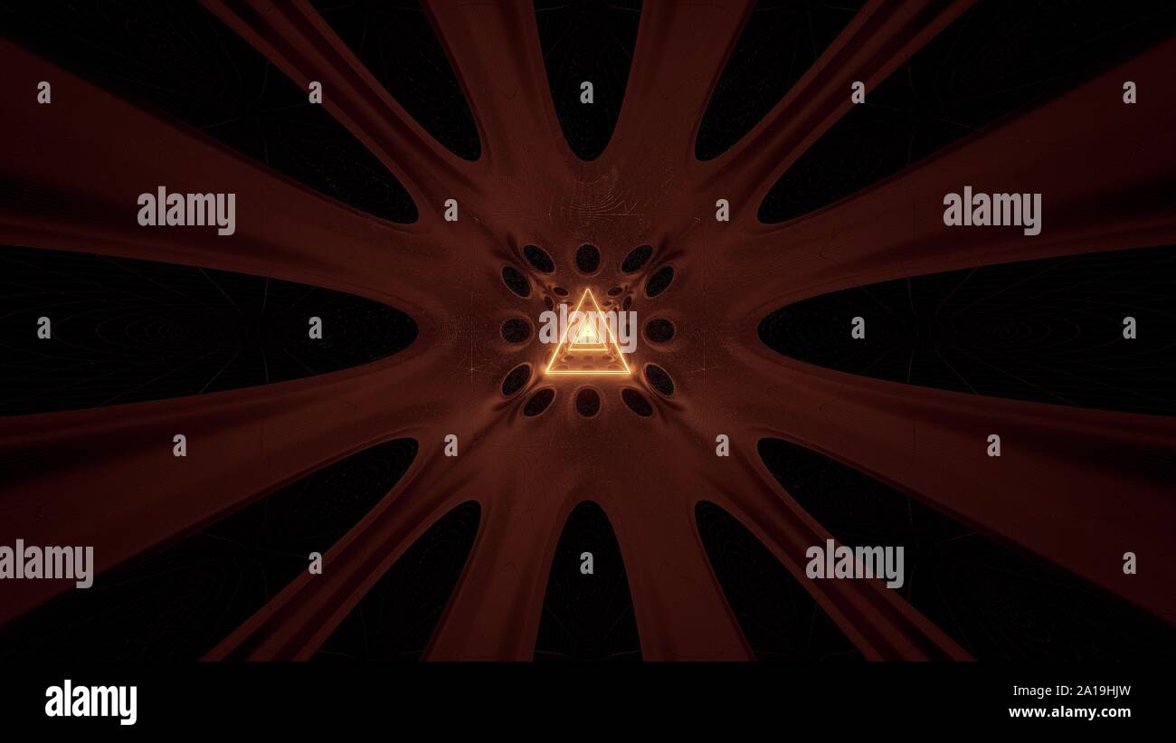 glowing triangle wireframe design 3d illustration background wallpaper ...