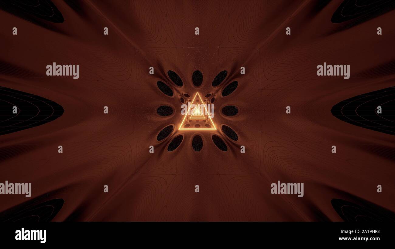 glowing triangle wireframe design 3d illustration background wallpaper ...