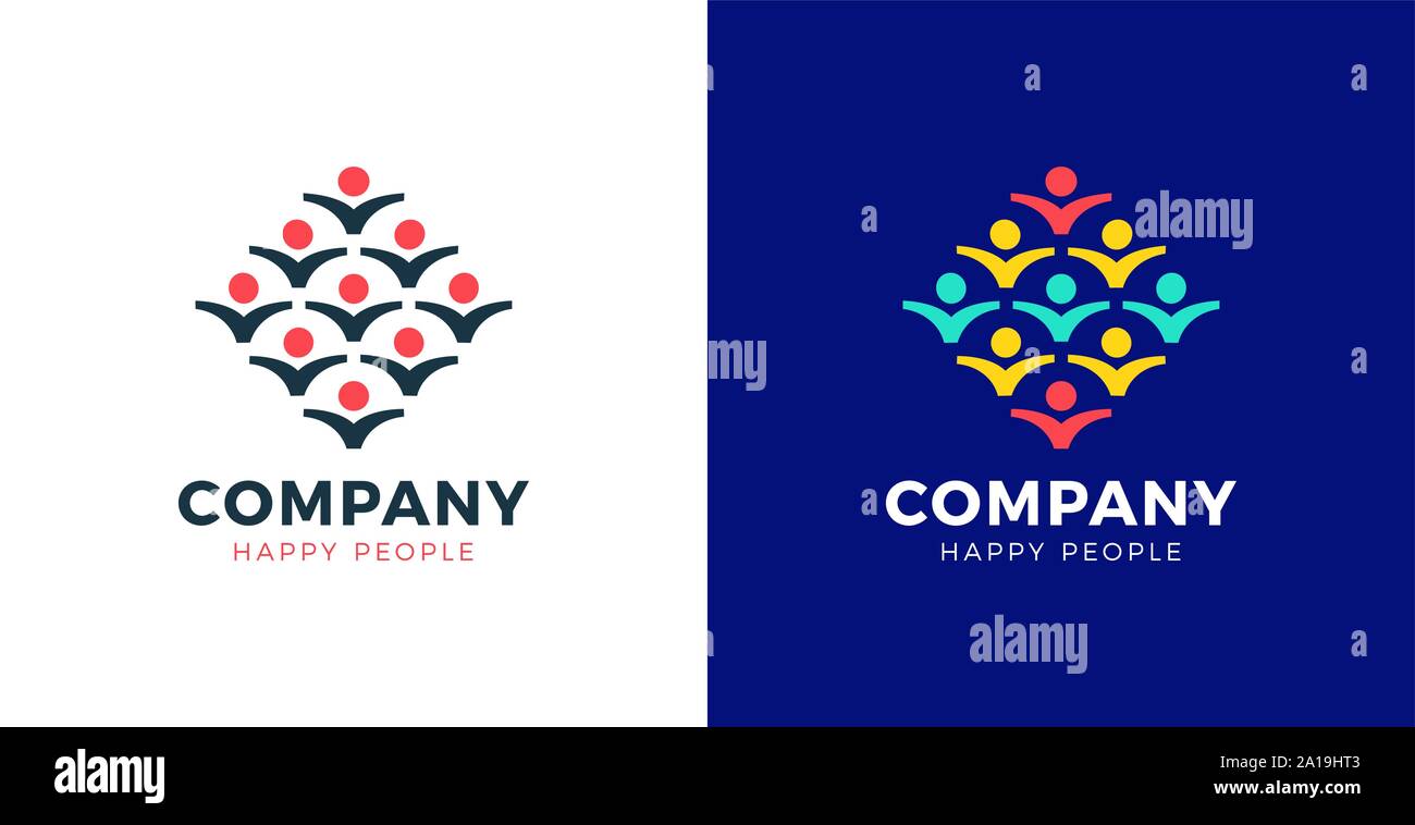 Group people logo handshake, Teamwork icon. leader concept vector ...