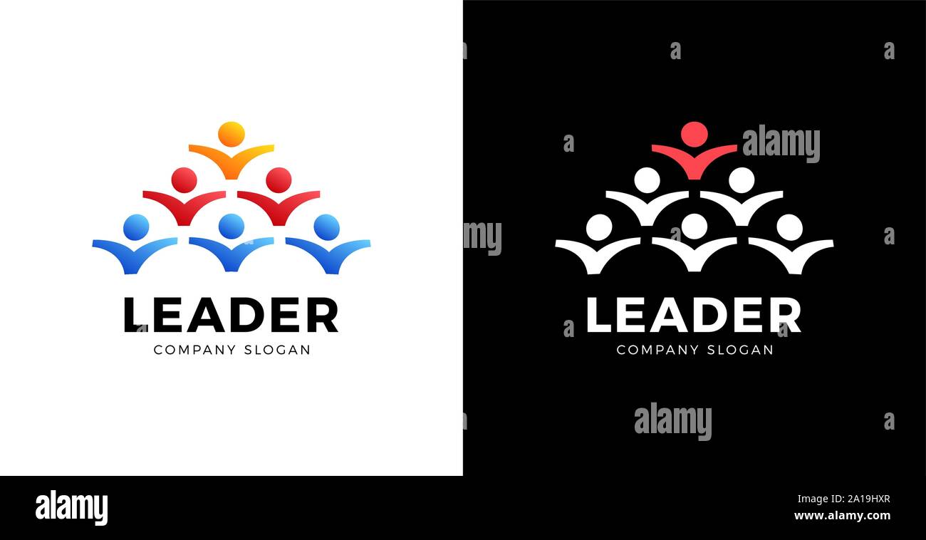Group people logo handshake, Teamwork icon. leader concept vector ...