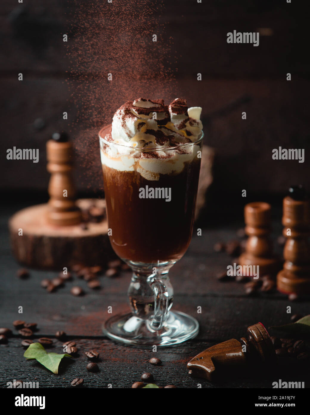 Cold chocolate cocktail with ice cream Stock Photo - Alamy