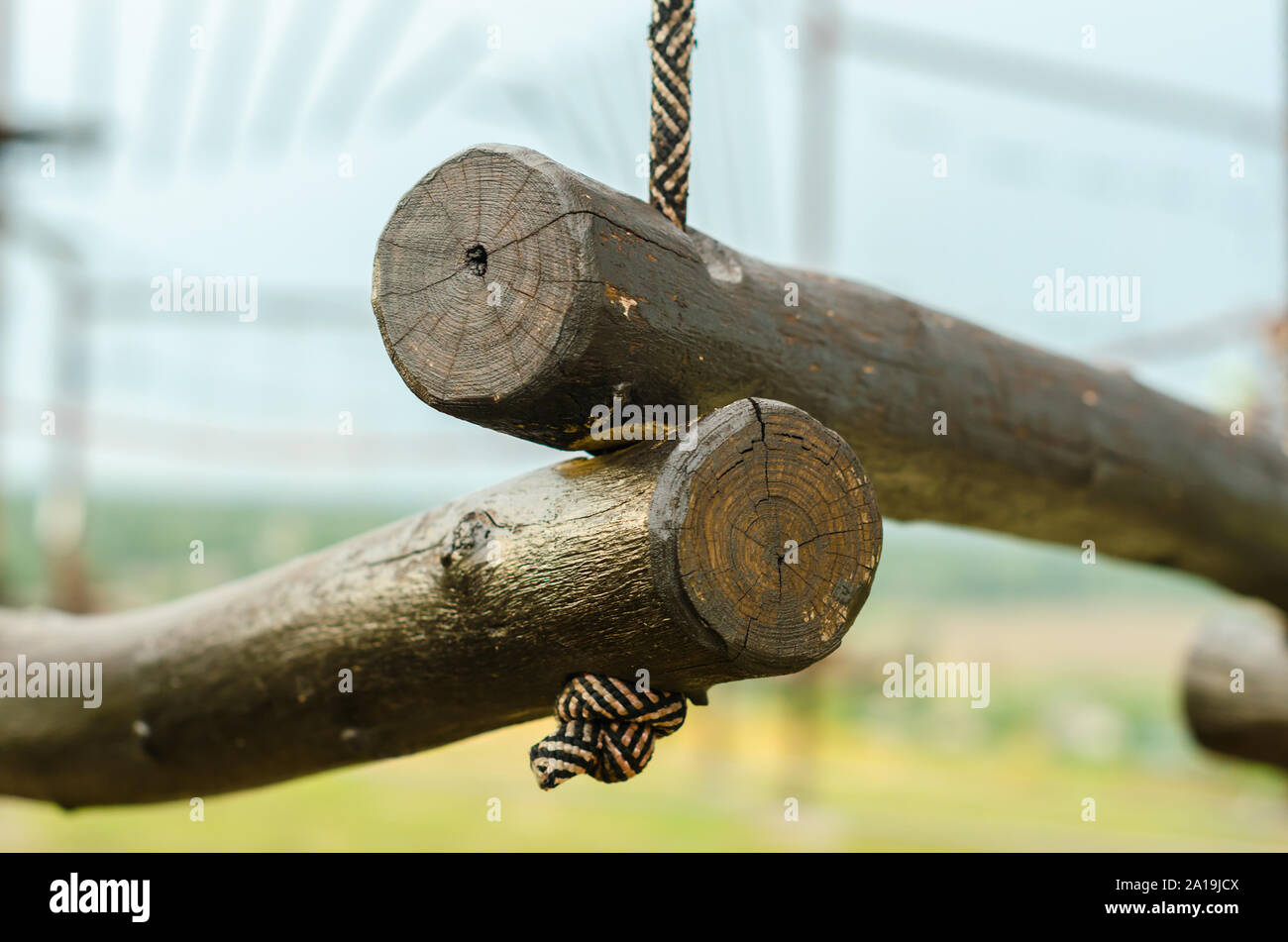 Logs obstacle course hi-res stock photography and images - Alamy