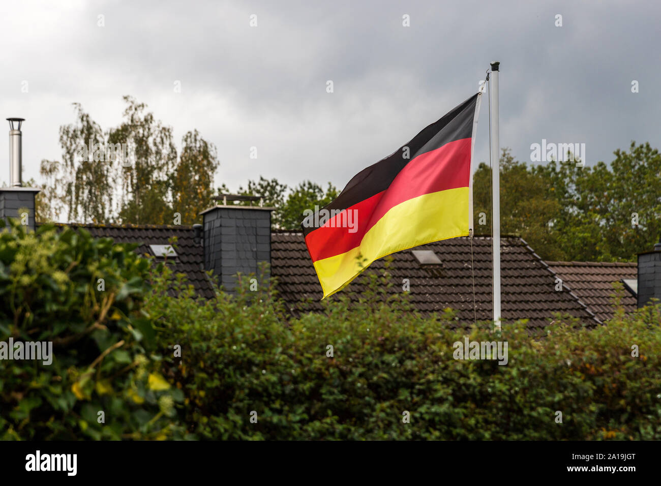 german flag in an garden Stock Photo - Alamy