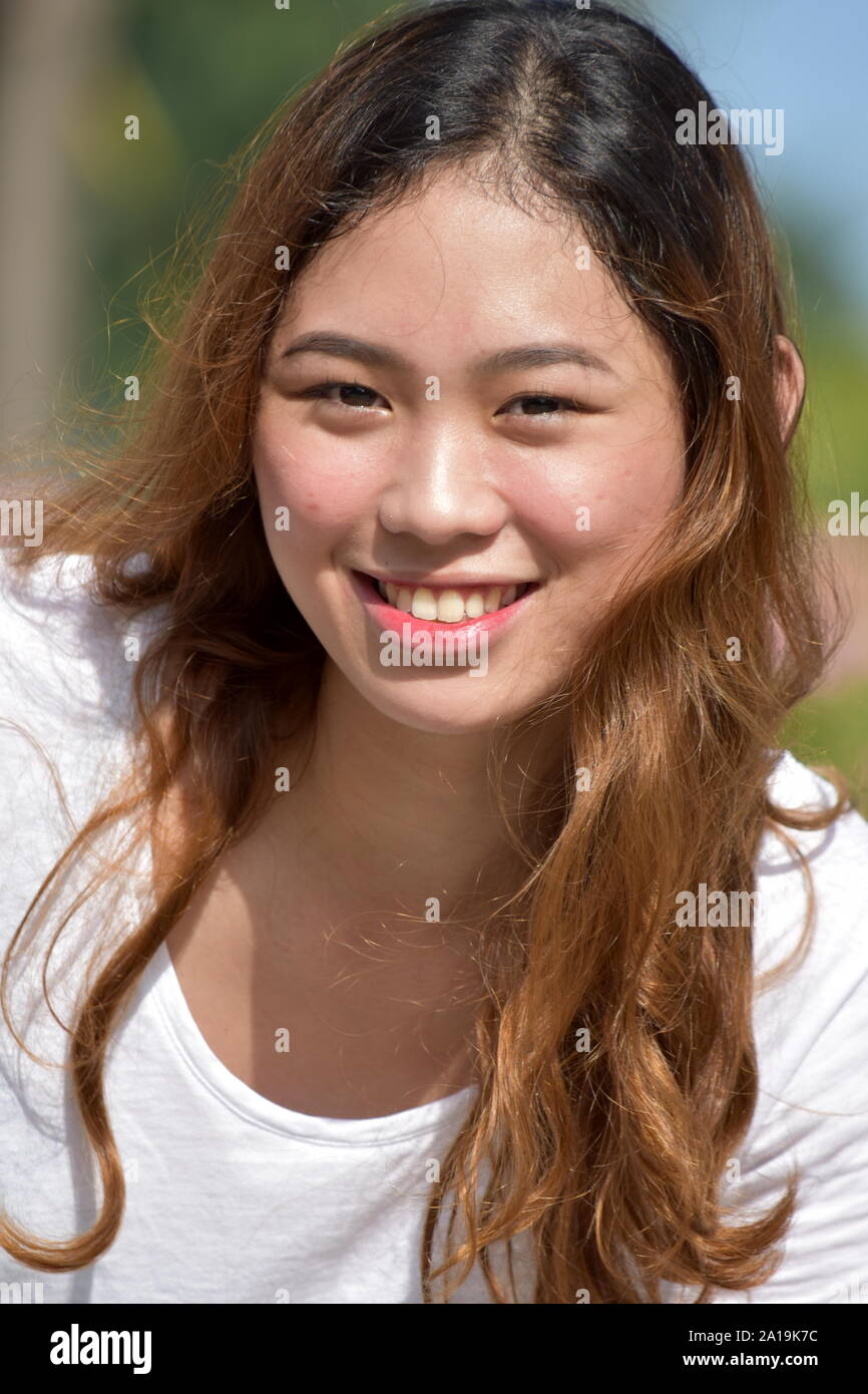 An Attractive Female Smiling Stock Photo - Alamy