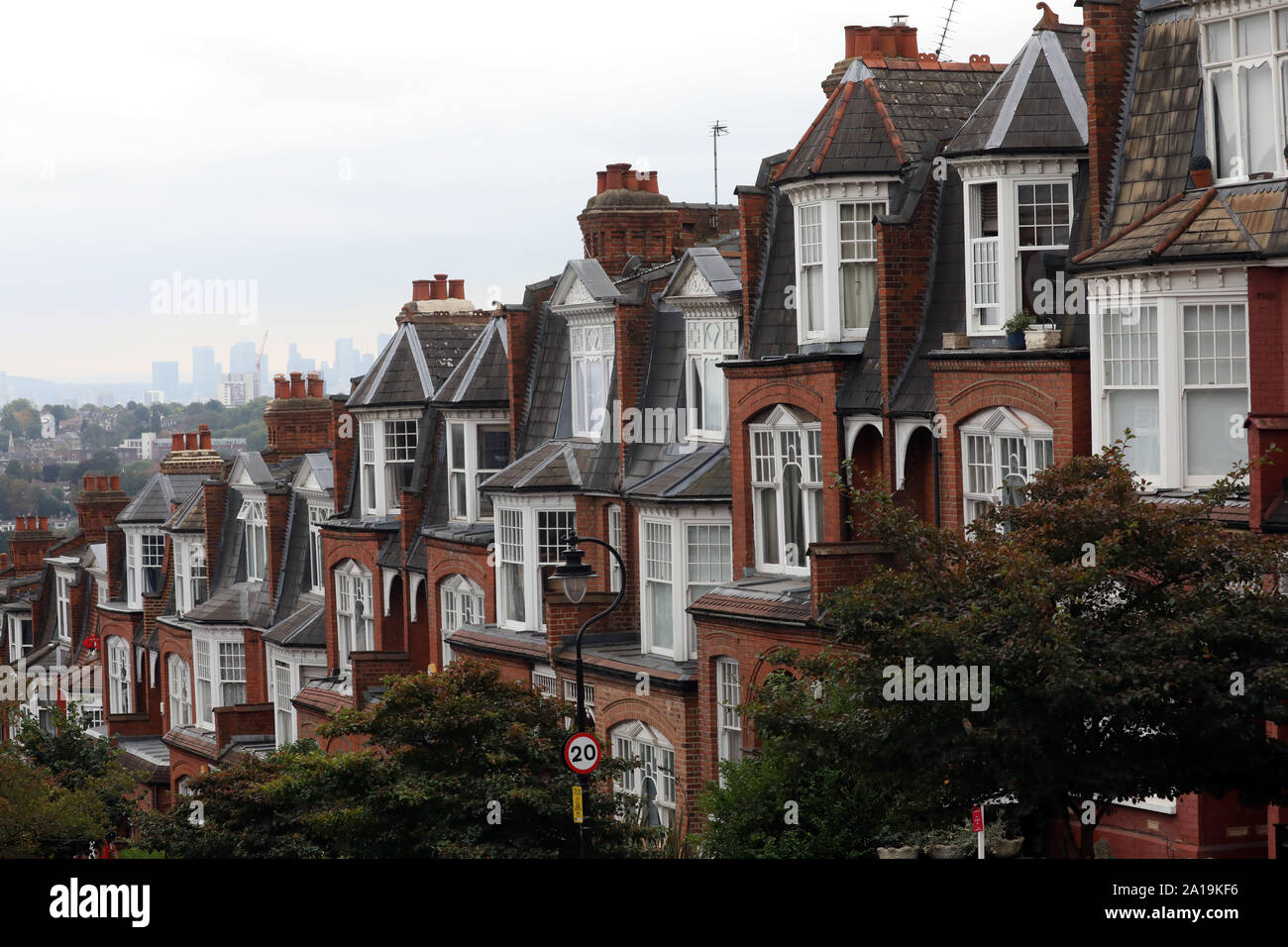 London homes view houses Stock Photo - Alamy