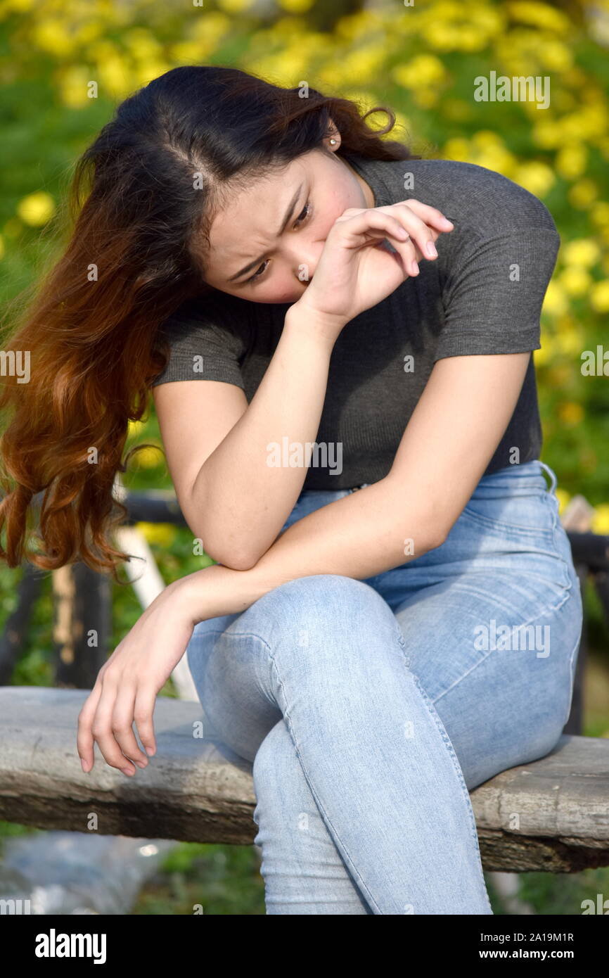 A Crying Attractive Filipina Female Stock Photo - Alamy