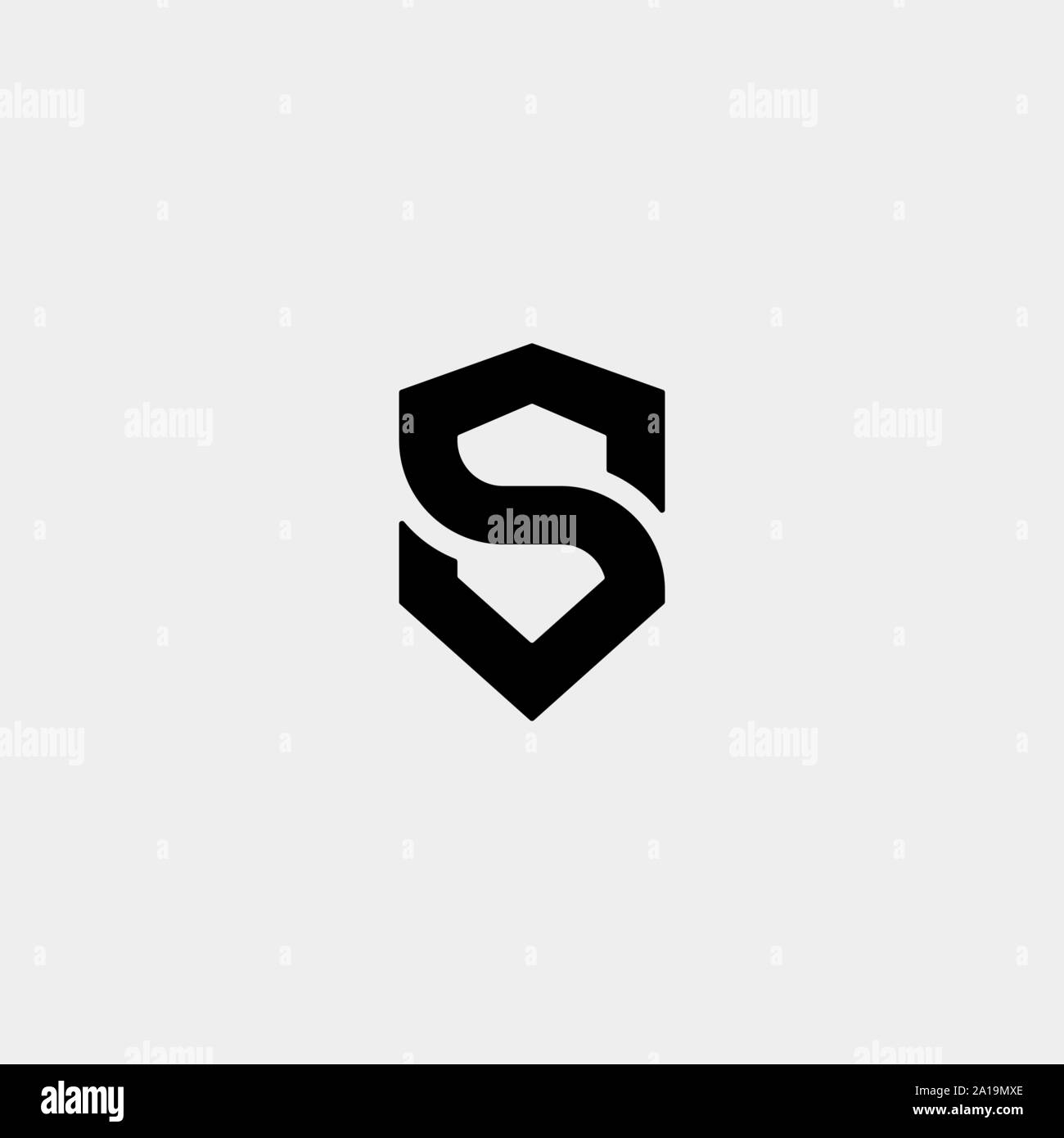 Letter S SS Shield Logo Design Simple Vector Stock Vector Image & Art ...
