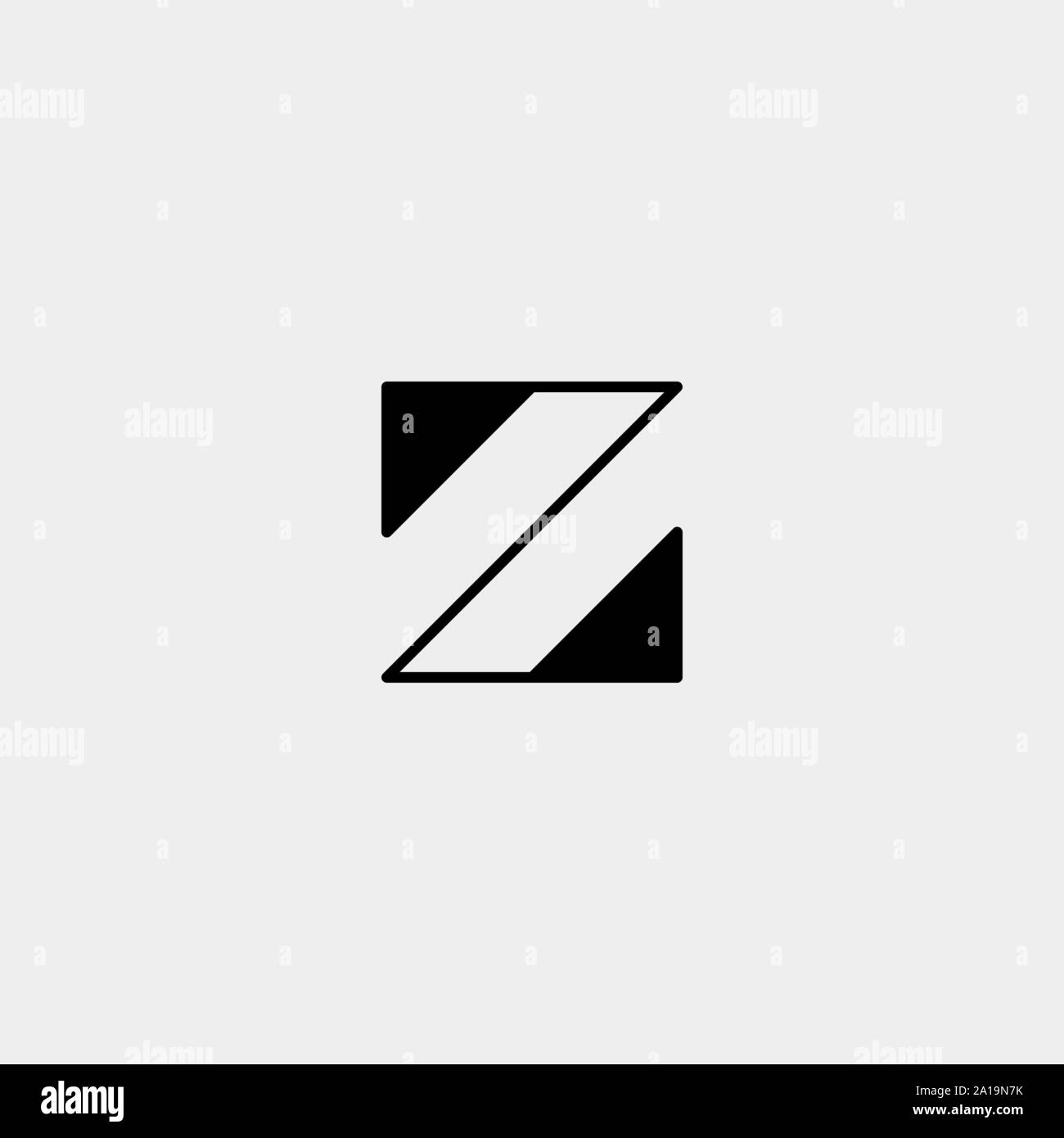 Letter Z ZZ Logo Design Simple Vector Stock Vector Image & Art - Alamy