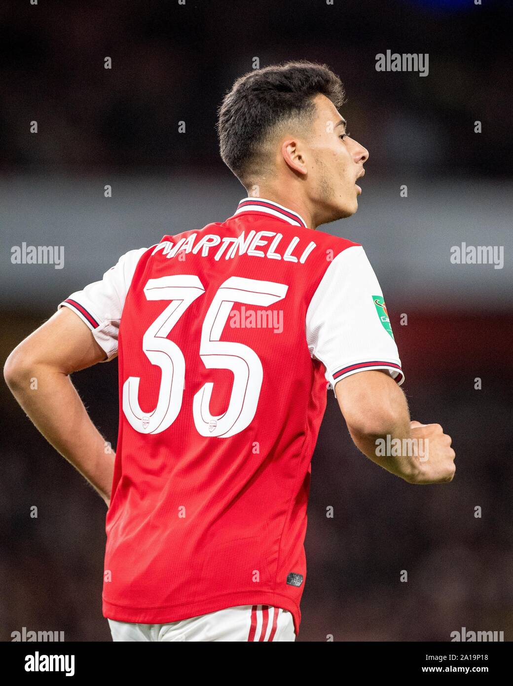 LONDON, ENGLAND - SEPTEMBER 24: Gabriel Martinelli of Arsenal FC during ...