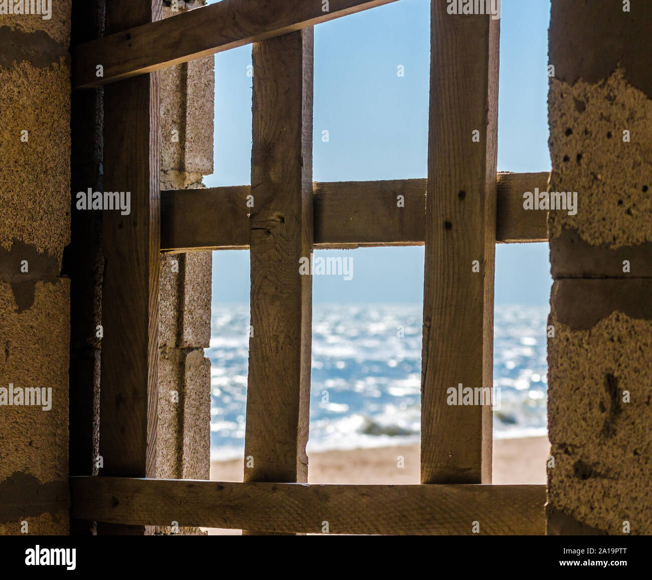 Desolate view through window hi-res stock photography and images - Alamy