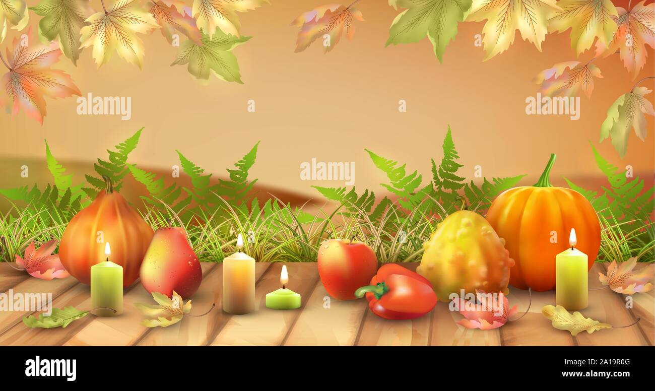 Panoramic autumn Stock Vector Images - Alamy