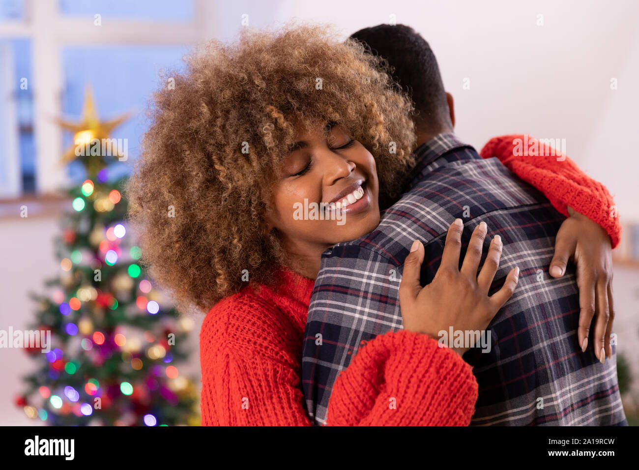 Friends celebrating christmas together hi-res stock photography and ...