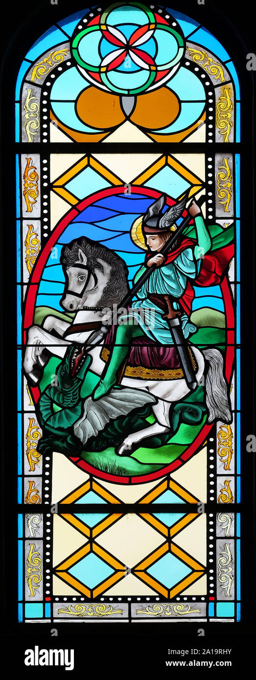 Saint george stained glass window hi-res stock photography and images ...