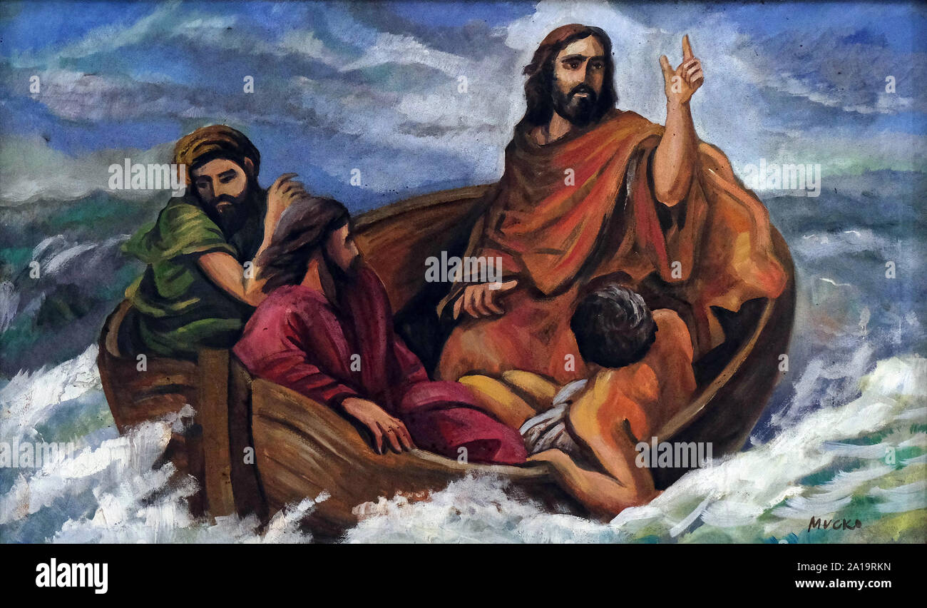Jesus calms the storm hi-res stock photography and images - Alamy